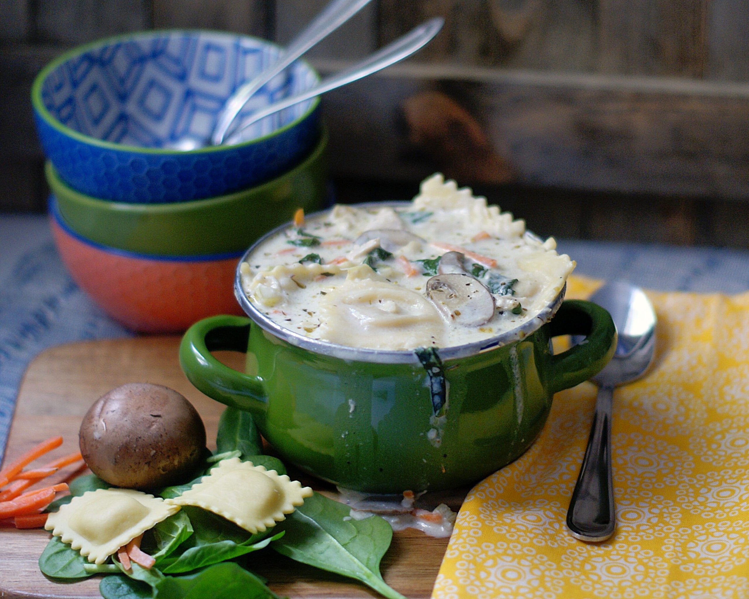 Creamy Chicken & Ravioli Soup - Southern Discourse