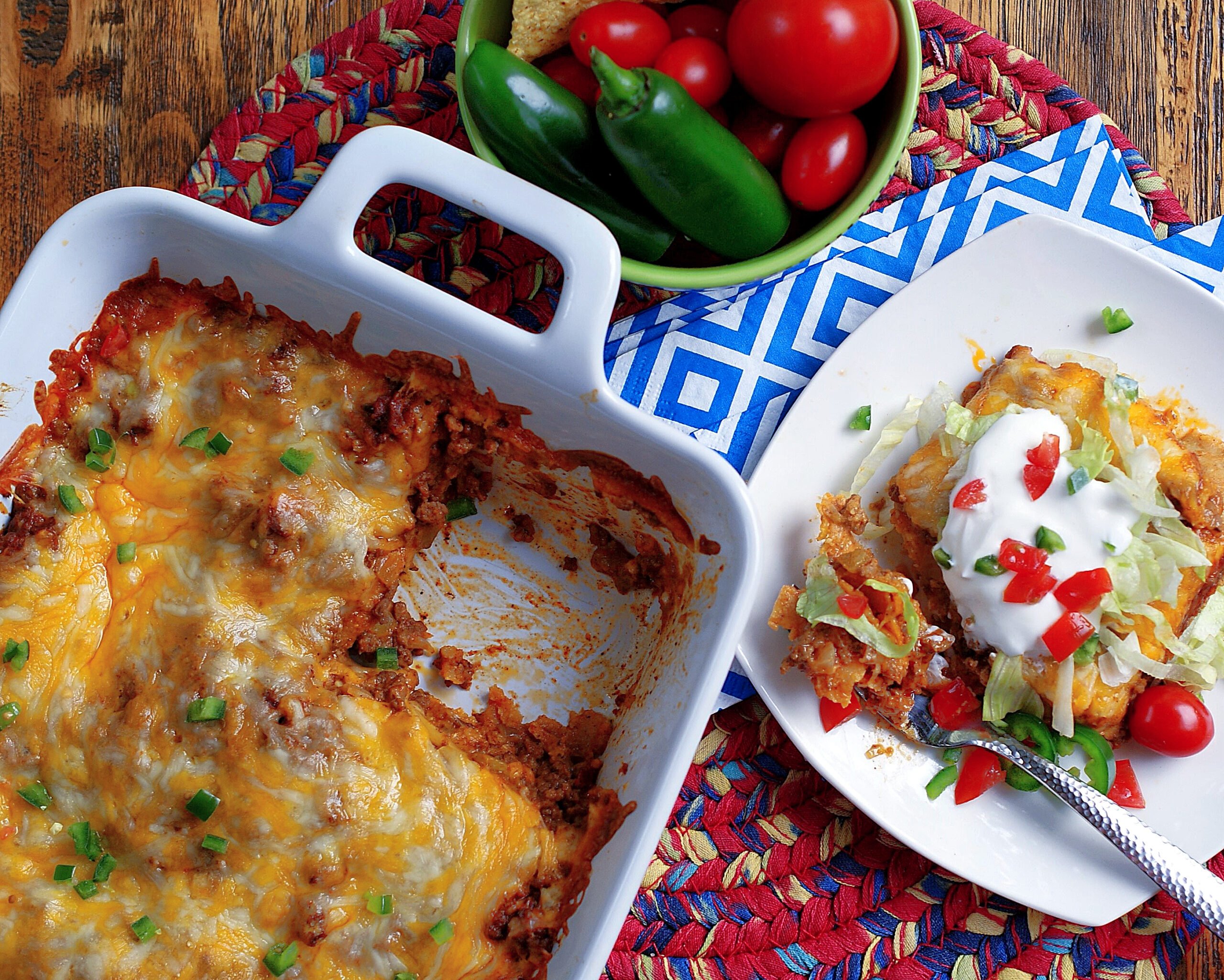 Layered Beef Enchiladas - Southern Discourse