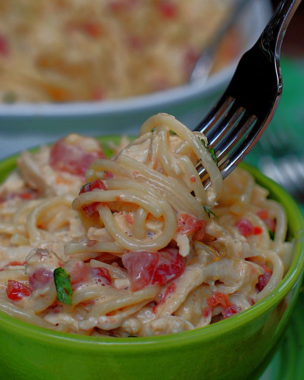 Rotel Chicken & Spaghetti - Southern Discourse