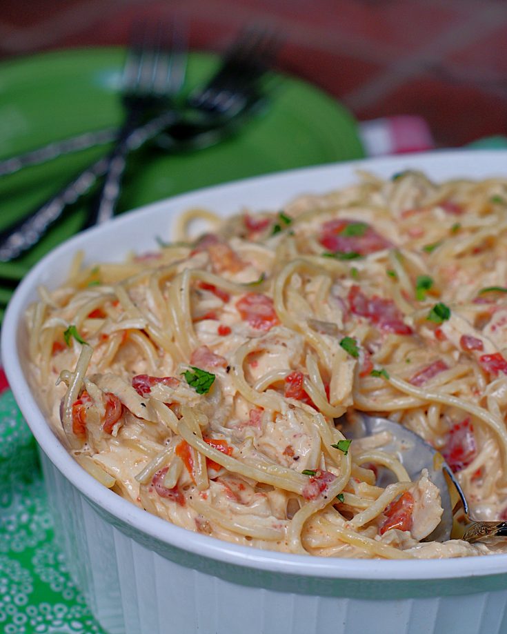 Rotel Chicken & Spaghetti - Southern Discourse