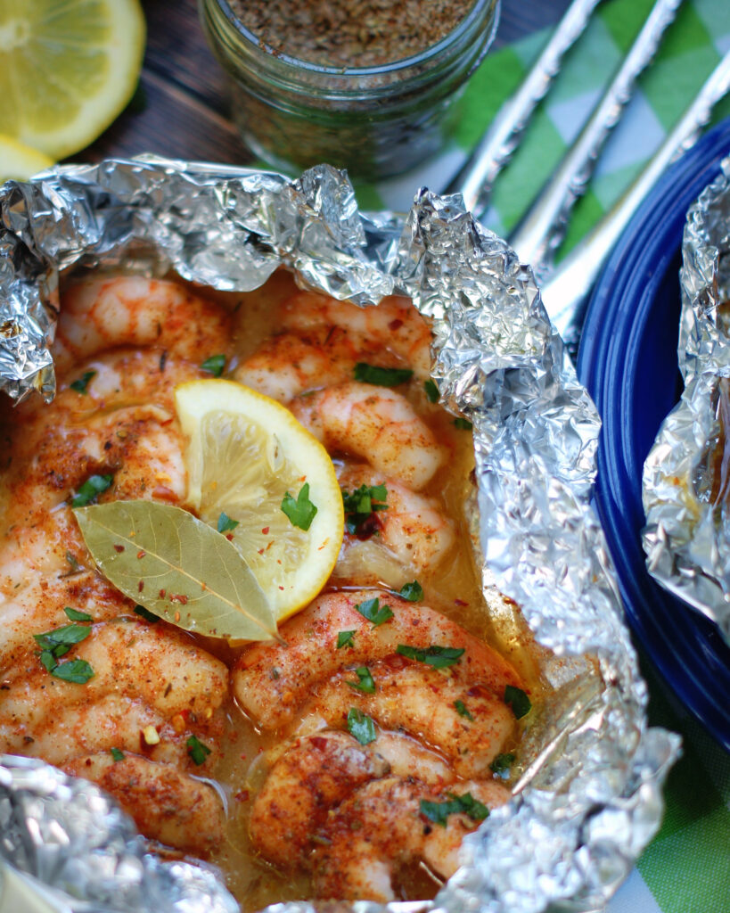 Spicy Creole Shrimp Foil Packets - Southern Discourse