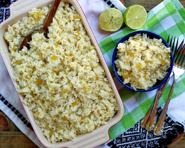 Easy Green Chile Rice - Southern Discourse