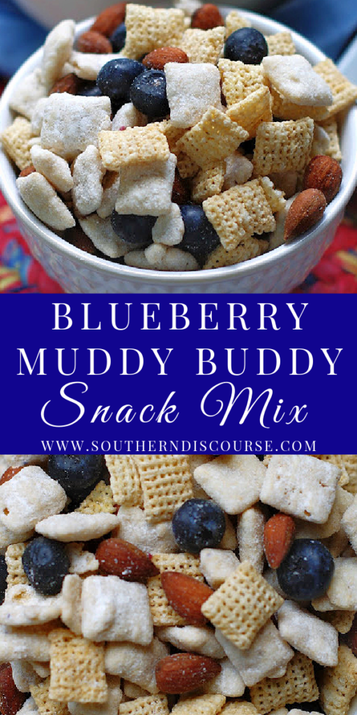 Blueberry Muddy Buddy Snack Mix - Southern Discourse