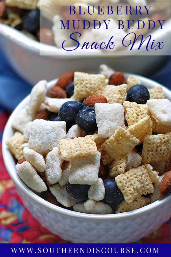 Blueberry Muddy Buddy Snack Mix - Southern Discourse