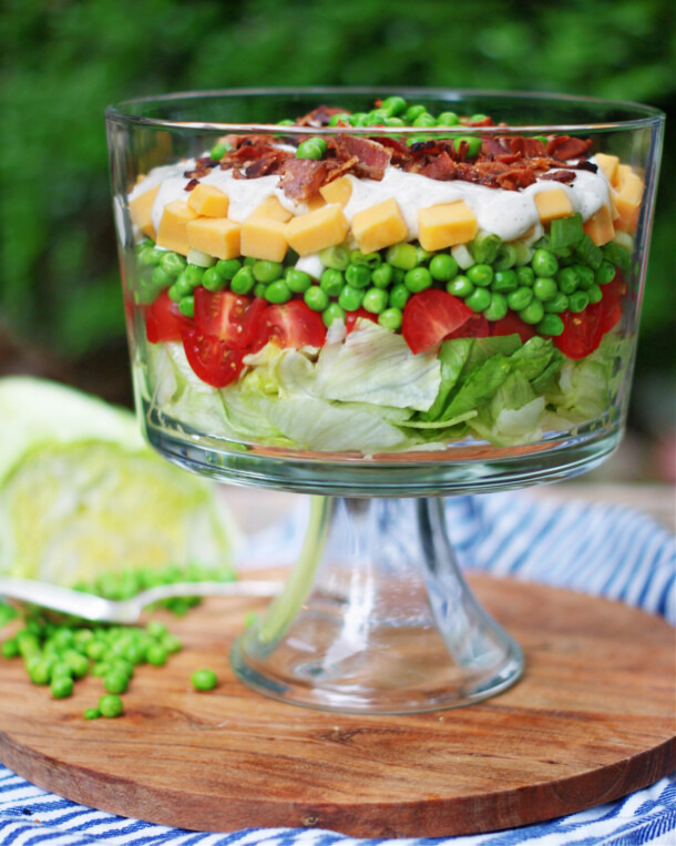 Classic 7 Layer Pea Salad - Southern Discourse
