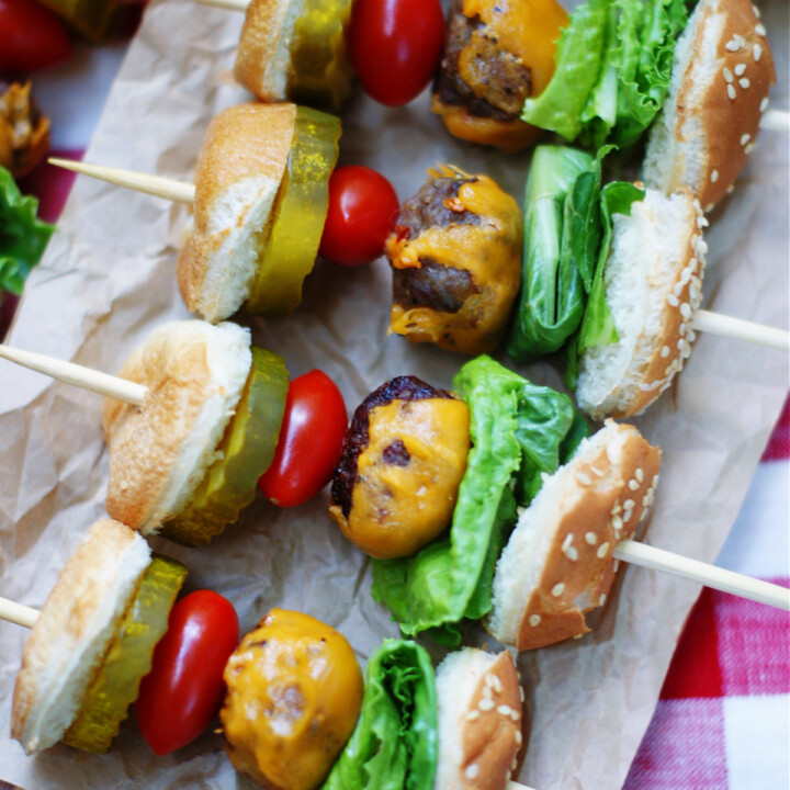 Mini Cheeseburger Skewers - Southern Discourse