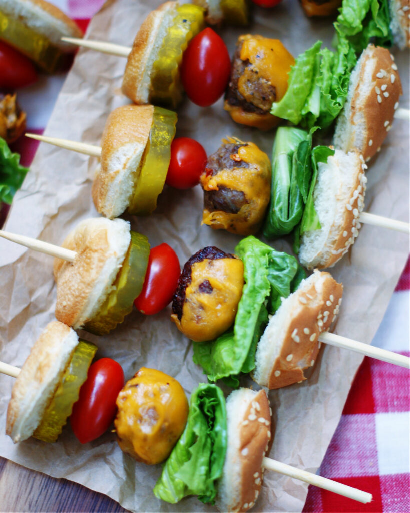 Mini Cheeseburger Skewers - Southern Discourse