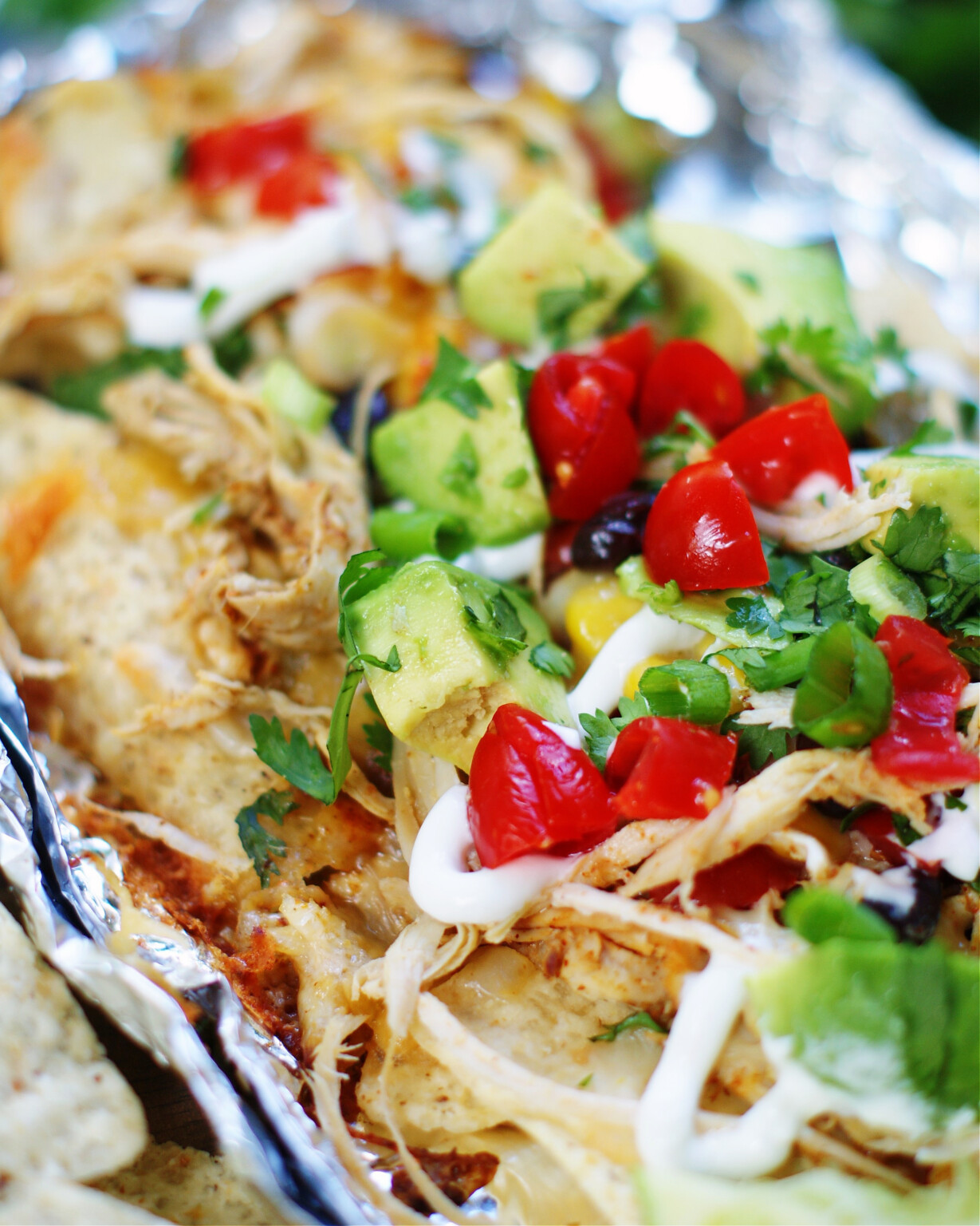 No-Mess Chicken Nacho Foil Packets - Southern Discourse