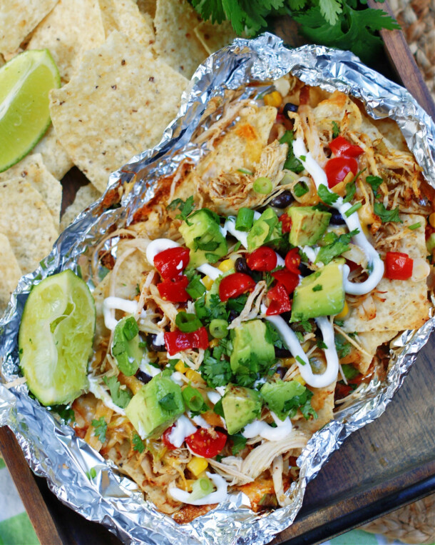 No-Mess Chicken Nacho Foil Packets - Southern Discourse