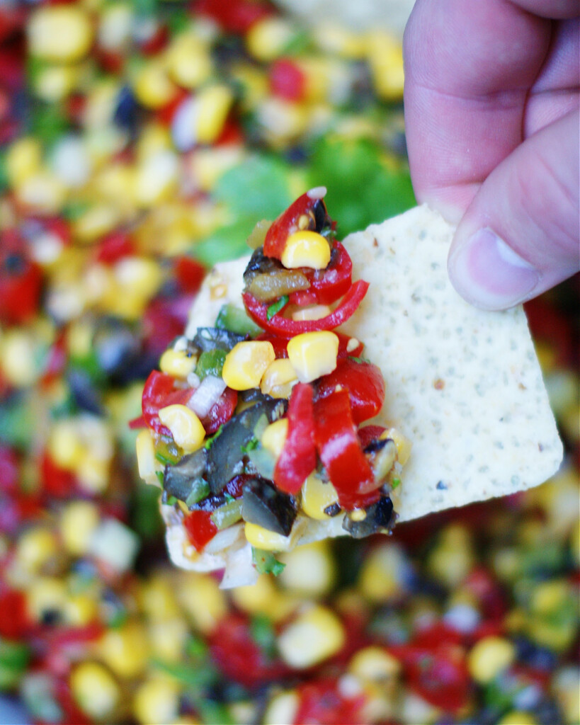 Green Chile Corn Salsa Dip - Southern Discourse