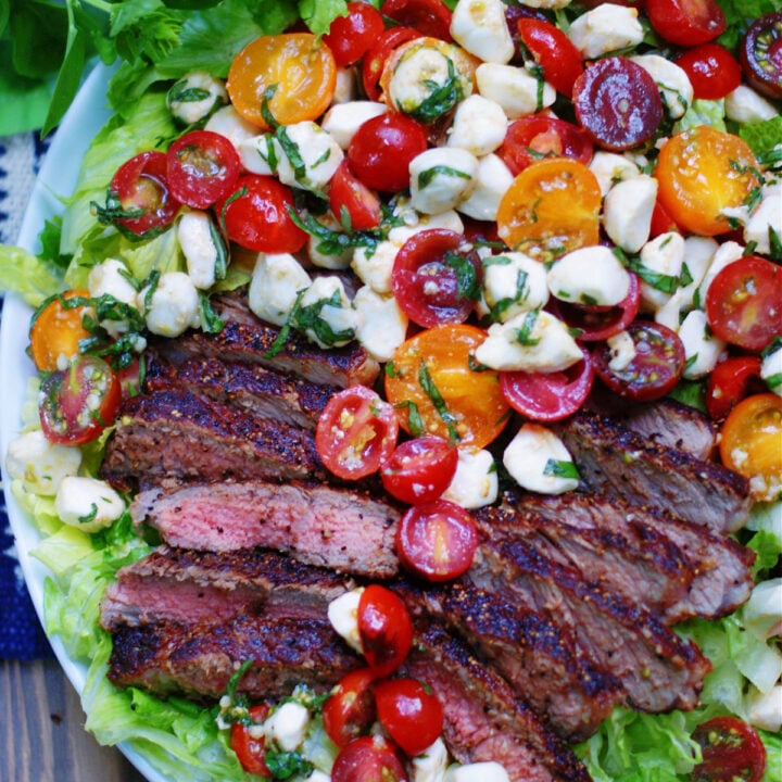 Steak Caprese Salad - Southern Discourse