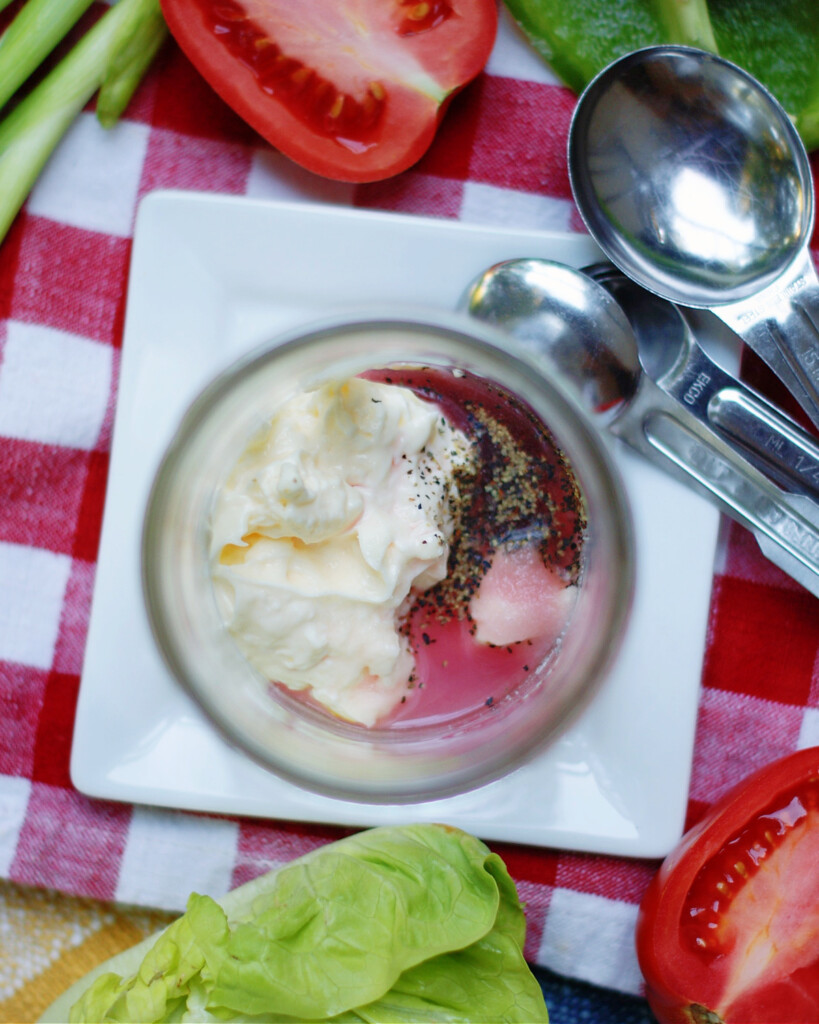 Green Salad with Creamy Mayo Vinaigrette - Southern Discourse
