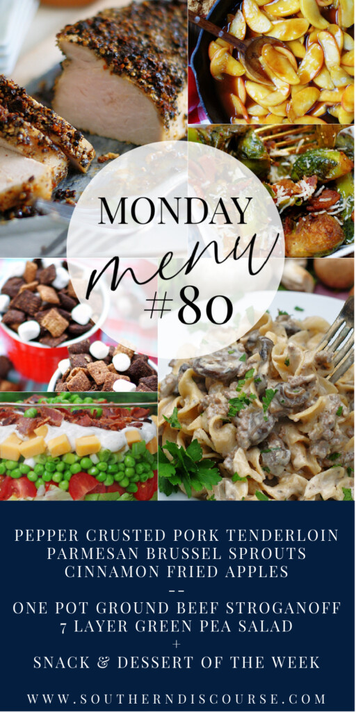 Monday Menu #80 Pork + Apples & Easy Stroganoff - Southern Discourse