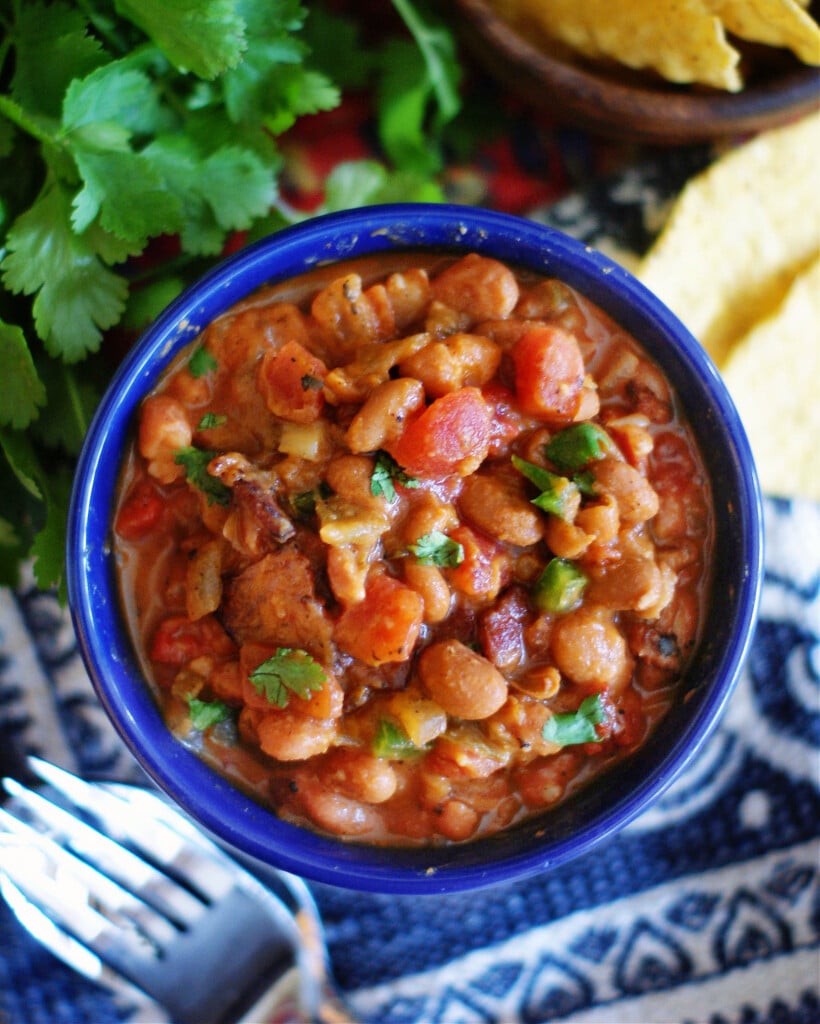 Easy Charro Beans (Mexican Pinto Beans) - Southern Discourse