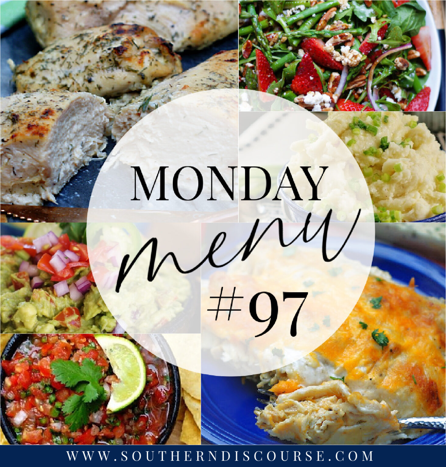Monday Menu 97- Roasted Chicken & Sour Cream Enchiladas - Southern ...