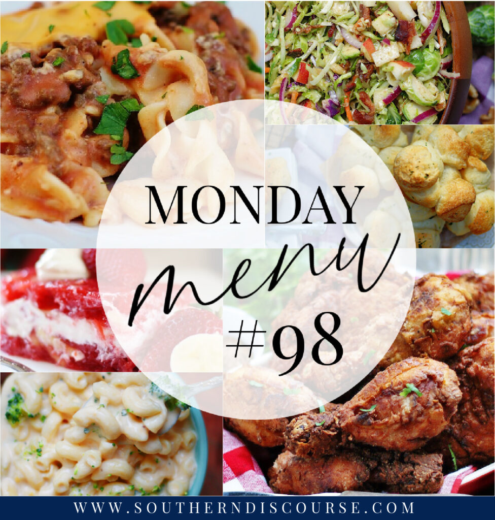 Monday Menu 98- Cheesy Beef Noodle Casserole & Fried Chicken - Southern ...