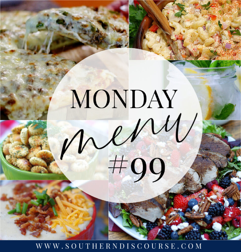 Monday Menu 99- Philly Pizza & Berry Salad - Southern Discourse