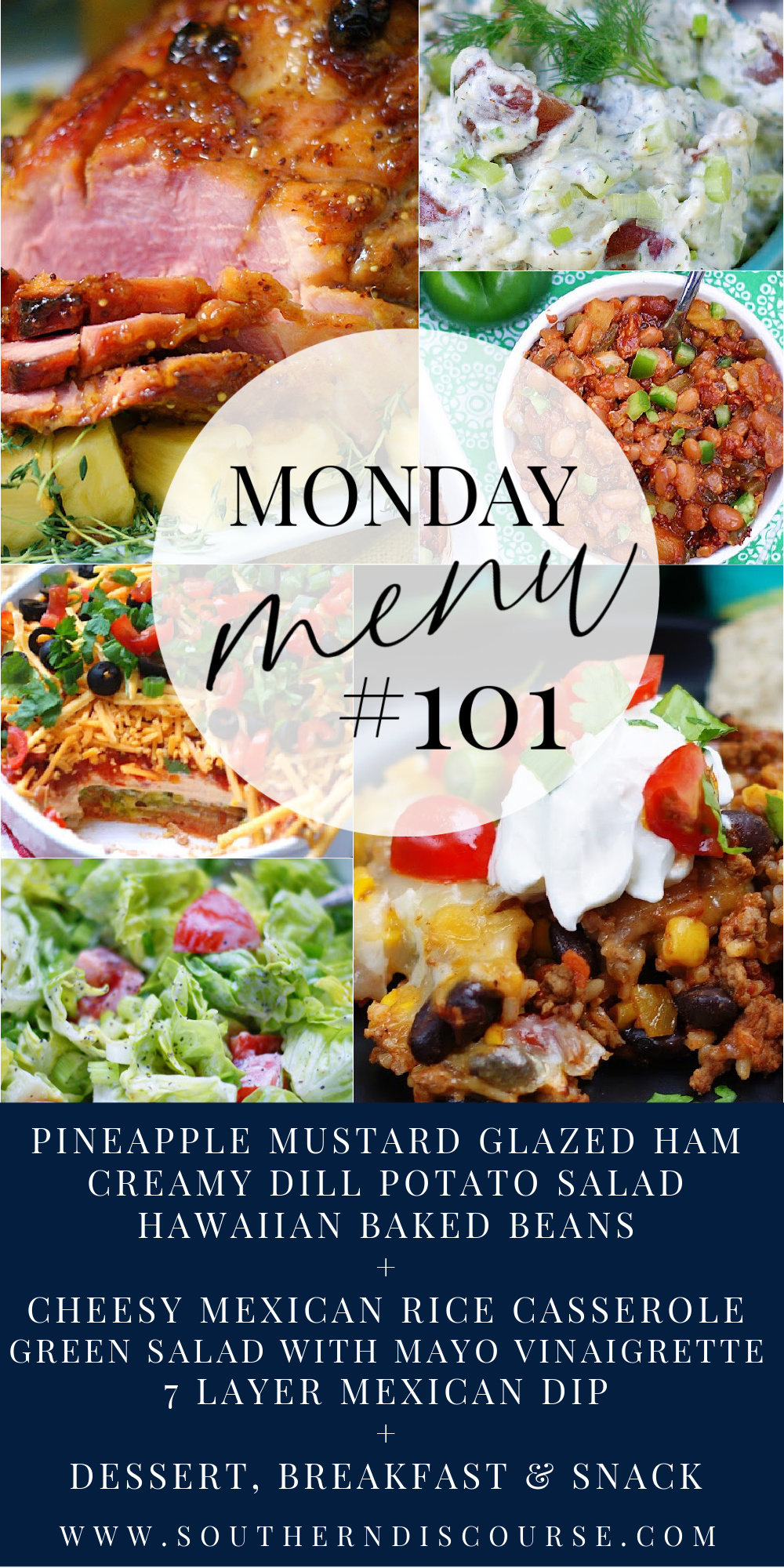 Monday Menu 101- Pineapple Ham & Cheesy Mexican Rice Casserole ...