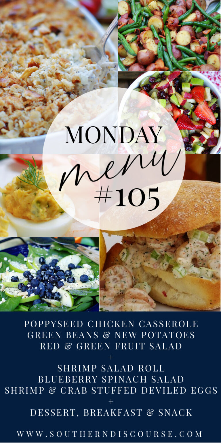 Monday Menu 105- Poppy Seed Chicken & Shrimp Salad Rolls - Southern ...