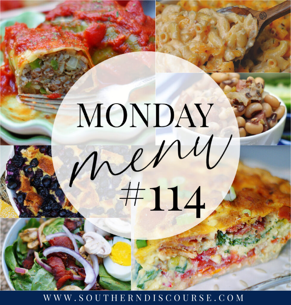 Monday Menu #114- BLT Quiche + Cabbage Rolls - Southern Discourse