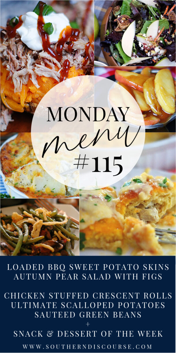 Monday Menu #115- Sweet Potato Skins + Chicken Crescent Rolls ...