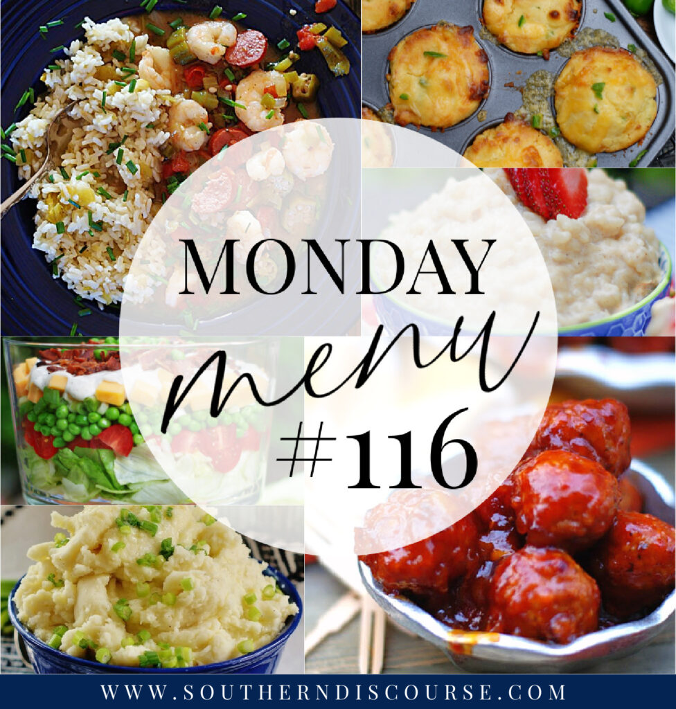 Monday Menu #116- BBQ Meatballs & Gumbo - Southern Discourse