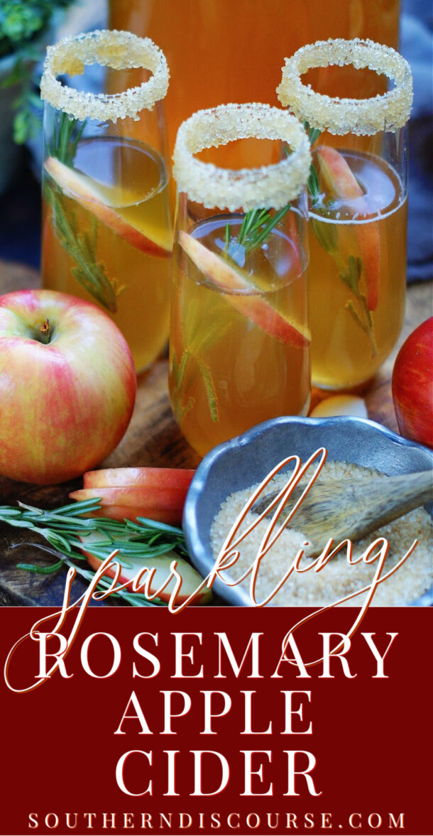 Sparkling Rosemary Apple Cider - Southern Discourse