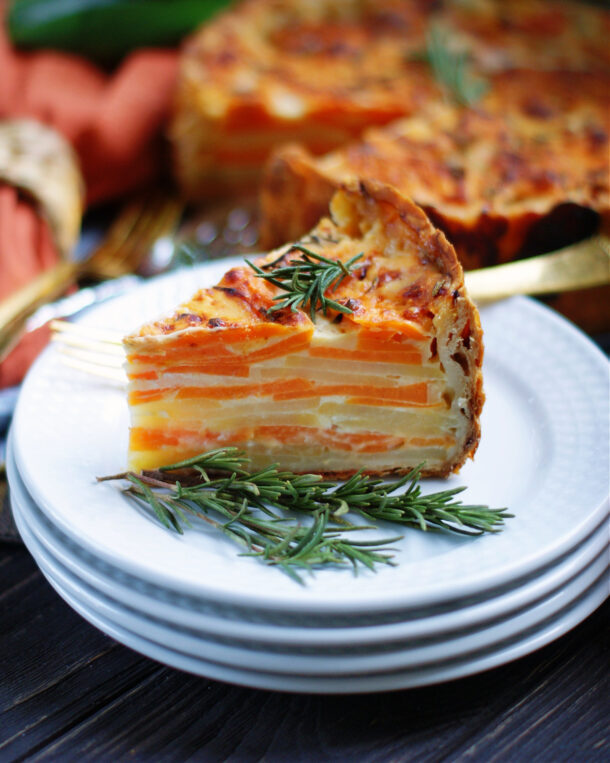 Sweet Potato Gratin with Rosemary Crust - Southern Discourse