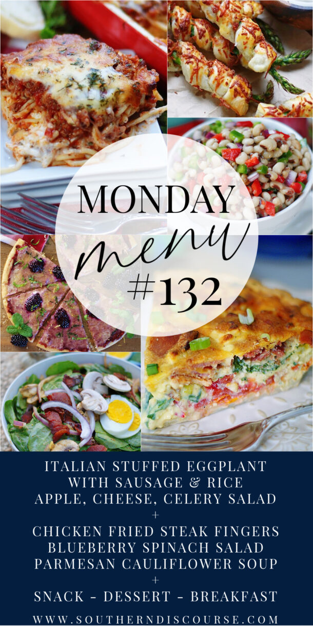 Monday Menu #132- Million Dollar Spaghetti & BLT Quiche - Southern ...