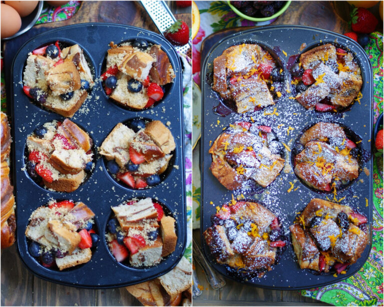 Triple Berry French Toast Muffins - Southern Discourse