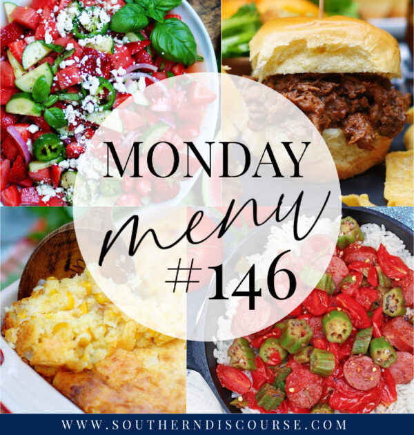 Monday Menu #146- Stewed Okra & Tomatoes + BBQ Beef Roast - Southern ...