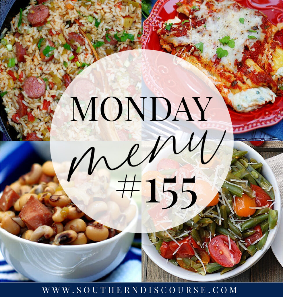 Monday Menu #155- Sausage Jambalaya & Cheese Manicotti - Southern Discourse
