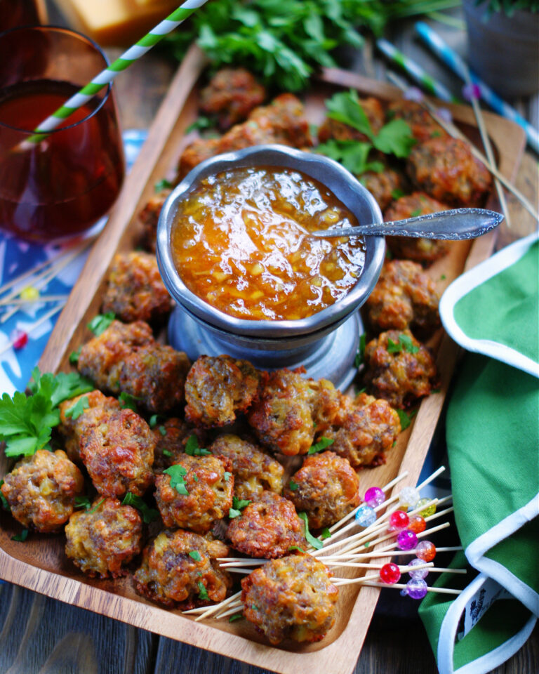 Green Chile Sausage Balls - Southern Discourse
