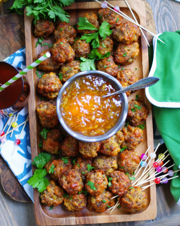 Green Chile Sausage Balls - Southern Discourse