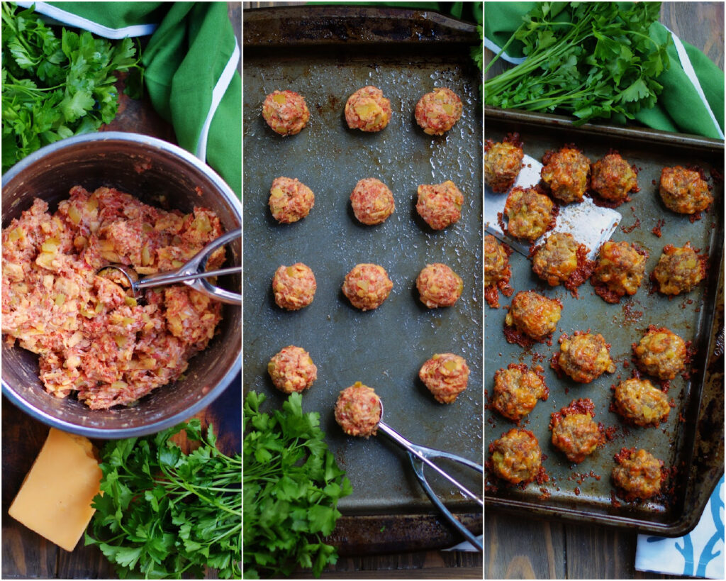Green Chile Sausage Balls - Southern Discourse