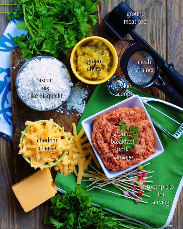 Green Chile Sausage Balls - Southern Discourse