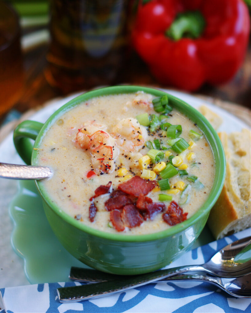 Louisiana Shrimp & Corn Chowder - Southern Discourse