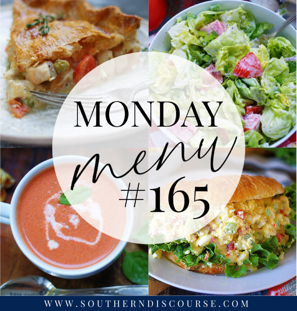 Monday Menu #165- Farmhouse Egg Salad & Chicken Pot Pie - Southern ...