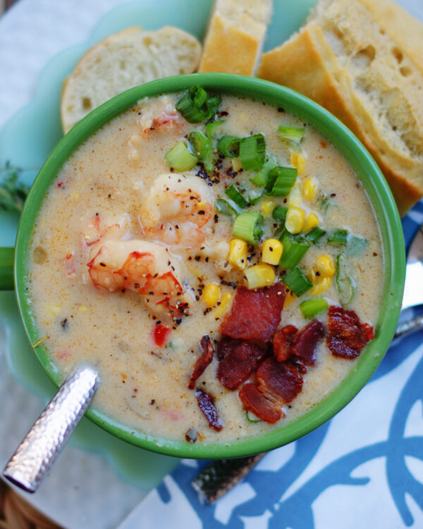 Louisiana Shrimp & Corn Chowder - Southern Discourse