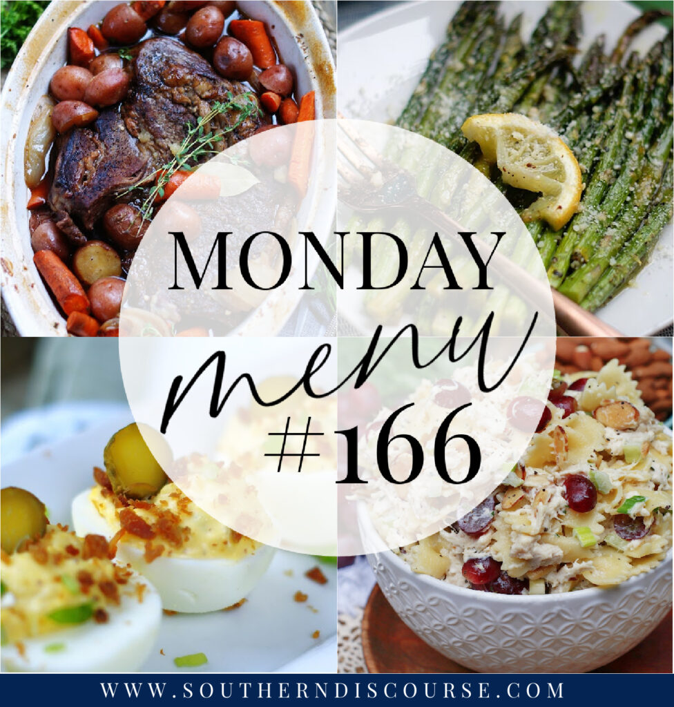 Monday Menu #166- Pot Roast & Pasta Salad - Southern Discourse