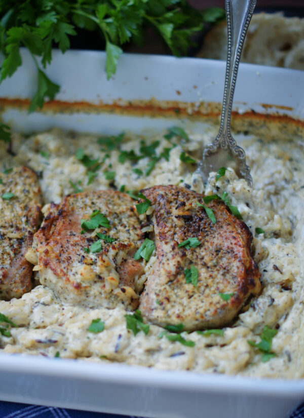 "No Peek" Pork Chops & Wild Rice Casserole - Southern Discourse